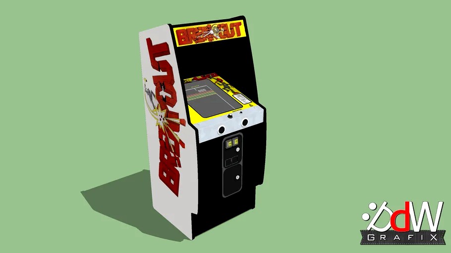 Atari Breakout Arcade (1976) 3d model