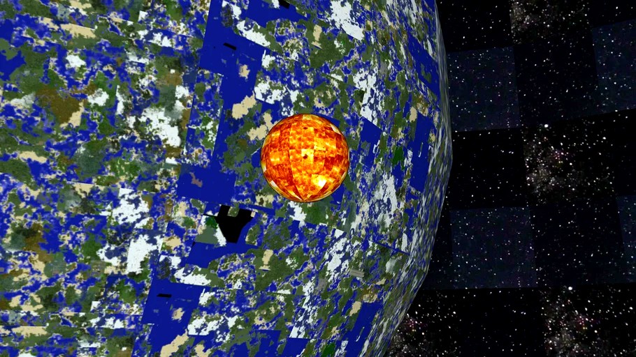 Minecraft World to scale 3d model