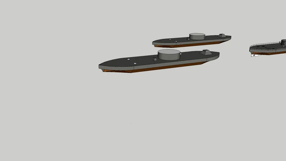 USS Monitor Printable 3d model