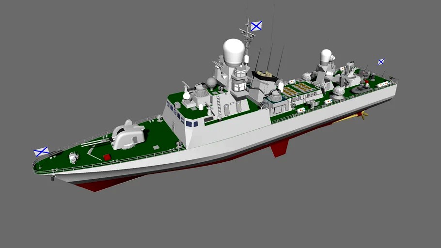 RUSSIAN+NAVY+CV+CORVETTE+BAIKAL+CLASS 3d model