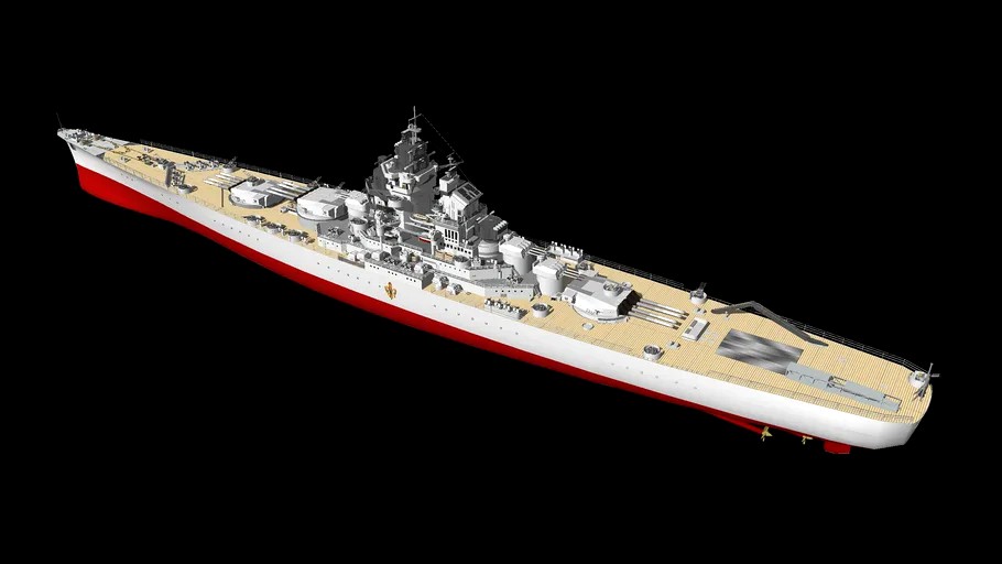 FRENCH+NAVY+BB+LYON+BATTLESHIP+ALSACE+CLASS 3d model