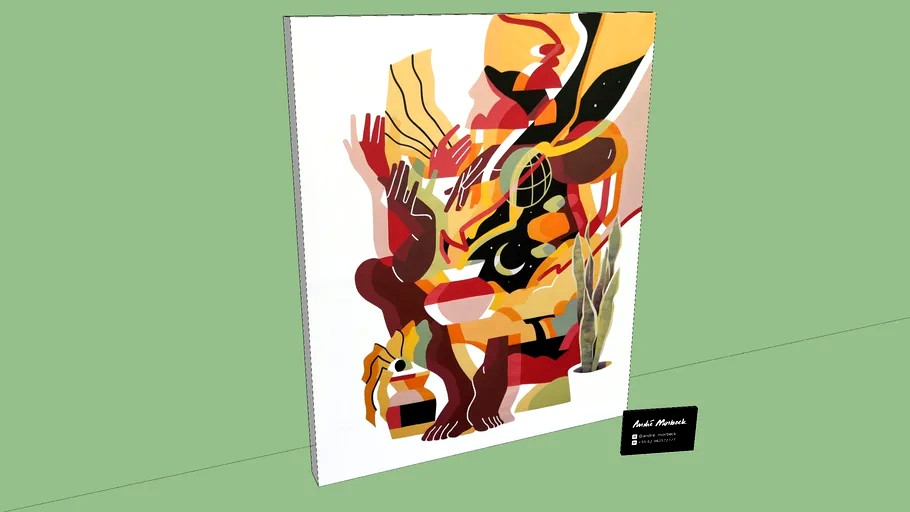 Pintura / Tela / Quadrol 3d model