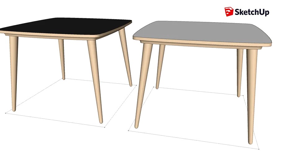 table IKEA OMTANKSAM 95x95 3d model