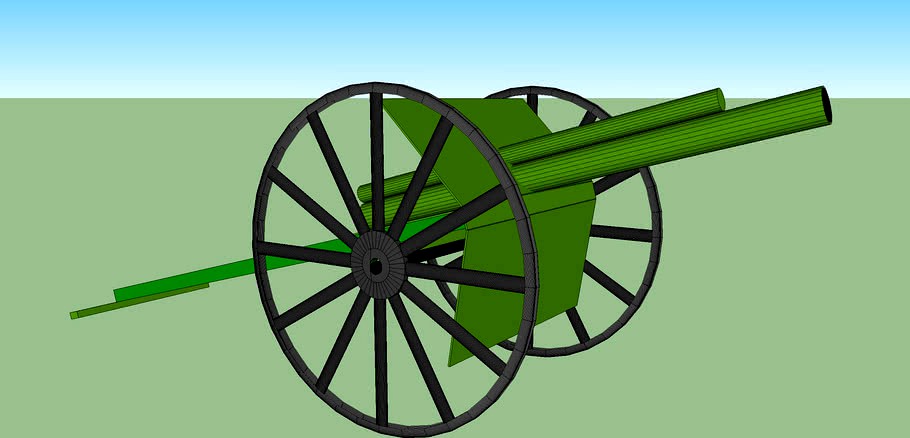 18 pounder field gun 3d model