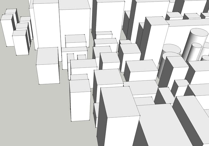 Plain city plan 3d model