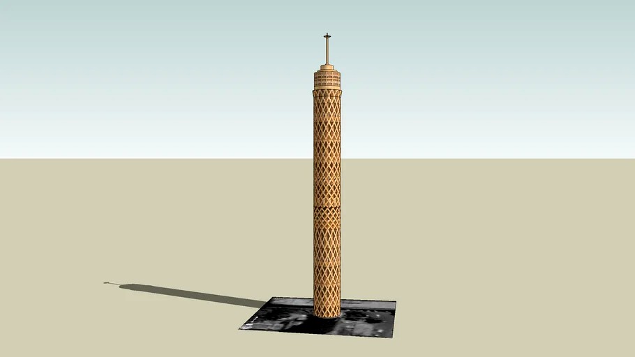Cairo Tower, Cairo, Egypt 3d model