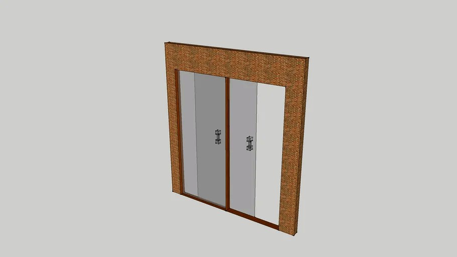 Glass door 3d model