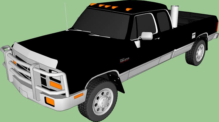 Restored 1st generation Dodge Cummins 3d model
