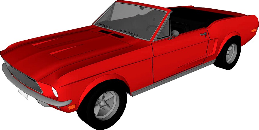 1968 Ford Mustang Fastback Convertible 3d model