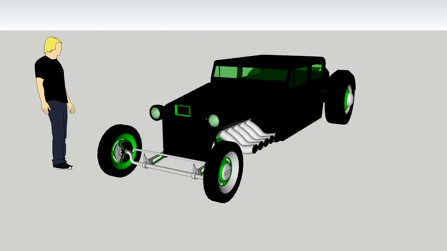 '34 rat rod 3d model