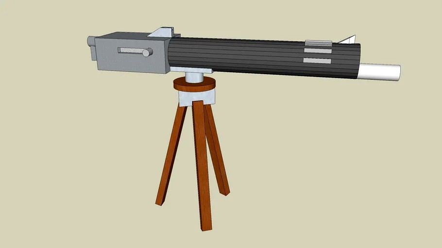 vickers machine gun 3d model