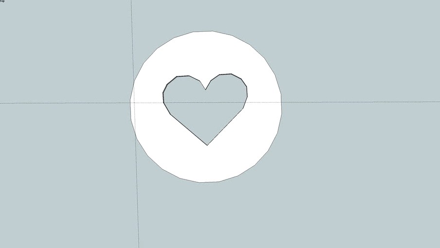 Heart Coffee Stencil 3d model