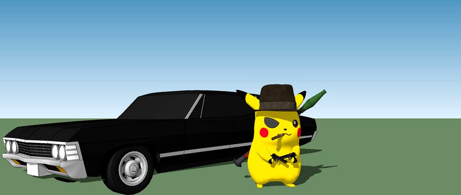 Gangster Pikachu 3d model