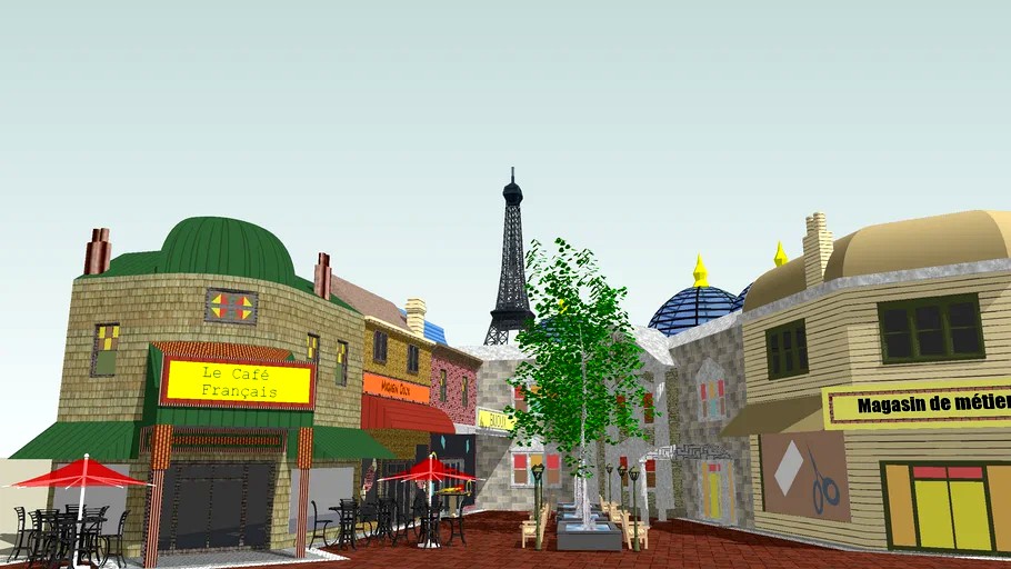 Epcot - 'France' concept 3d model