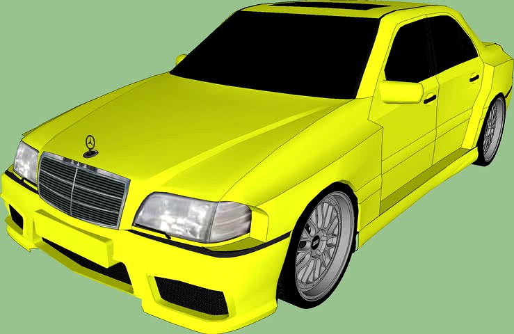 Mercedes Benz w202 WIDE BODY 3d model