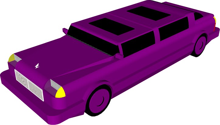 Mafia limousine 3d model