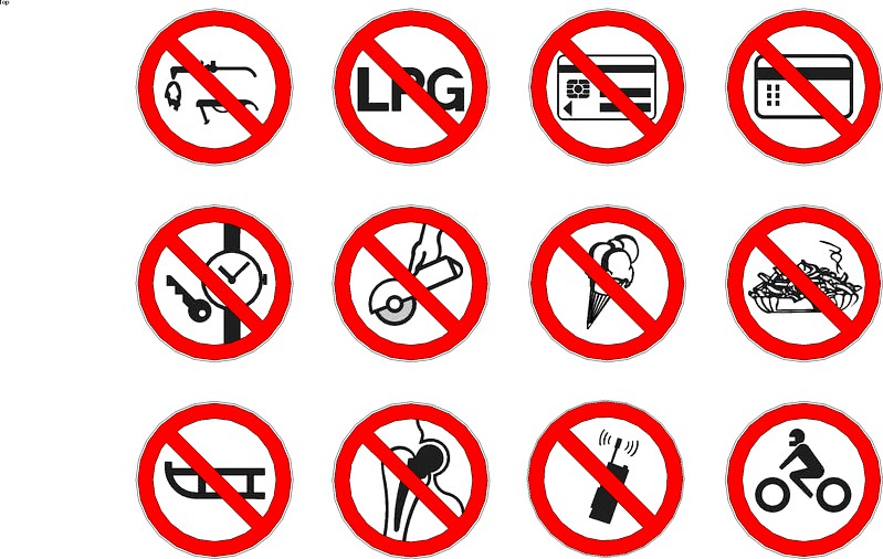 Verbods pictogrammen 3d model