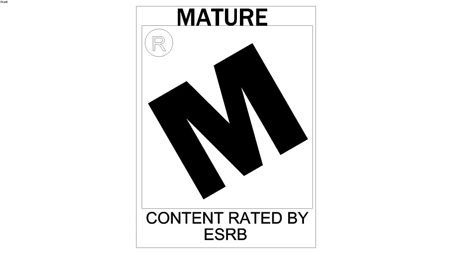 'M for Mature' Rating 3d model