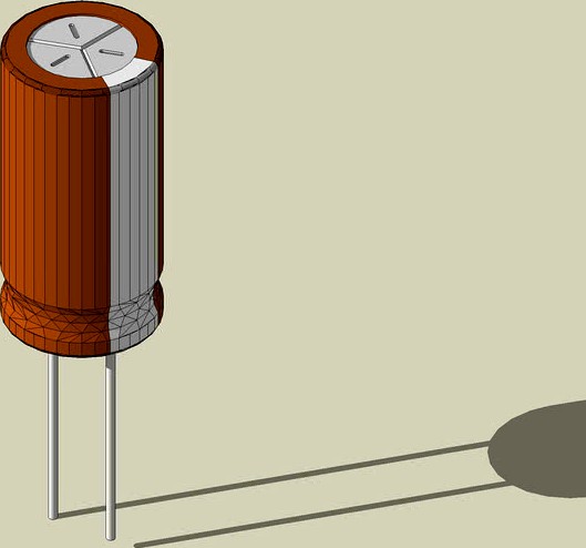 Capacitor, Electrolytic 3d model