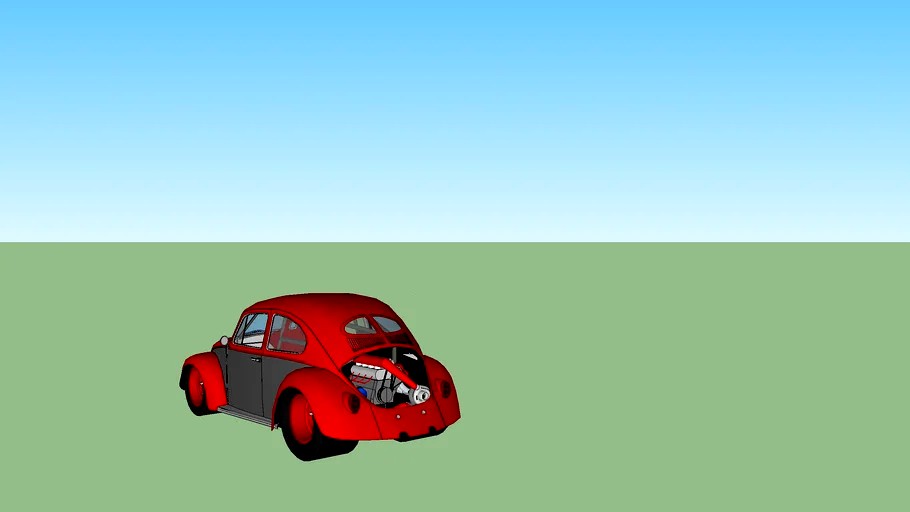 split window vw beetle 3d model
