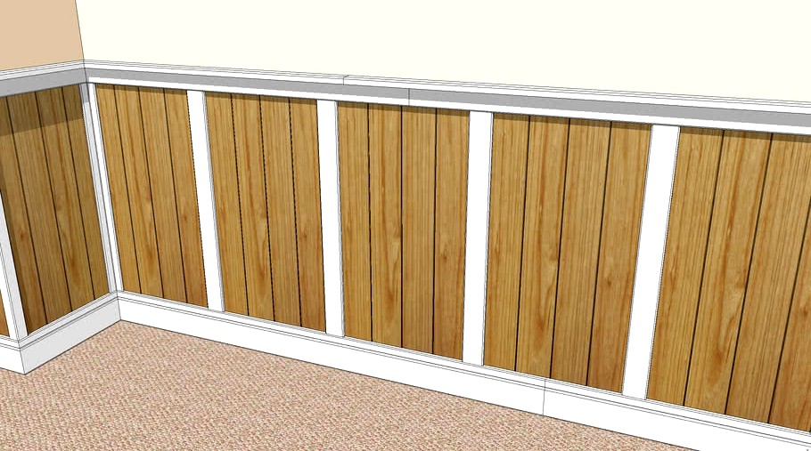 Supreme Wainscot Step by Step Installation - Std. Wainscot 3d model
