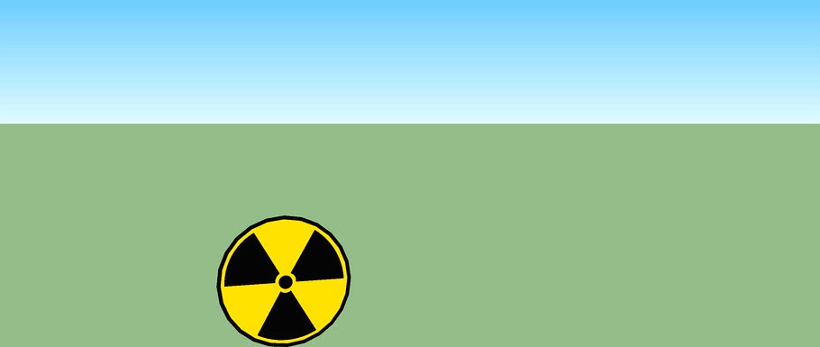 Nuclear waste sign 3d model