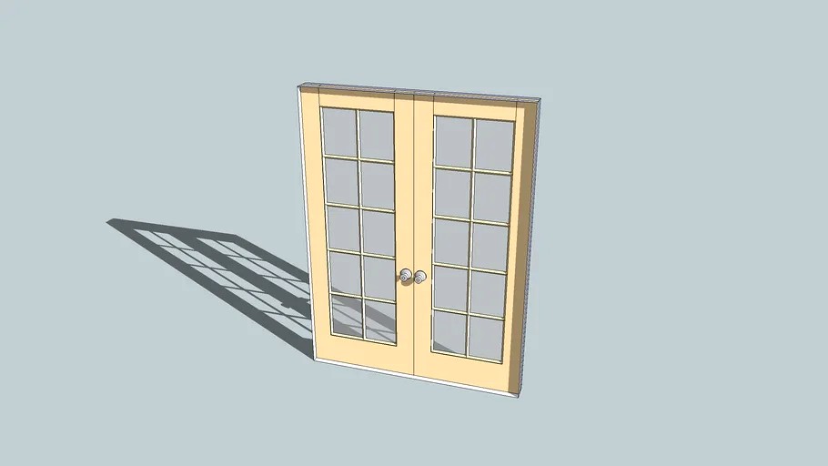 french doors 3d model