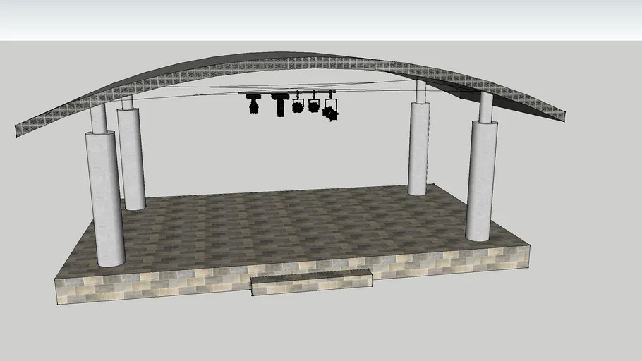 Small Outdoor Stage 3d model