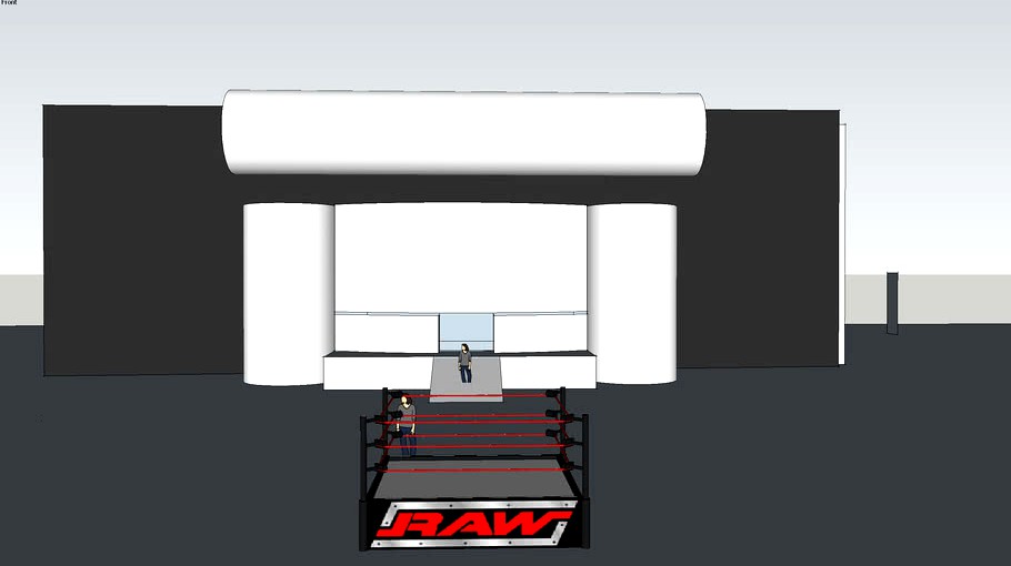 WWE Raw Concept stage 3d model
