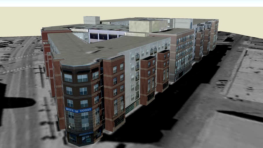 The Ballpark Lofts, Denver 3d model