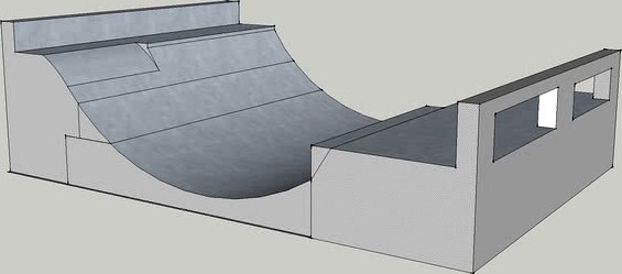 halfpipe 3d model
