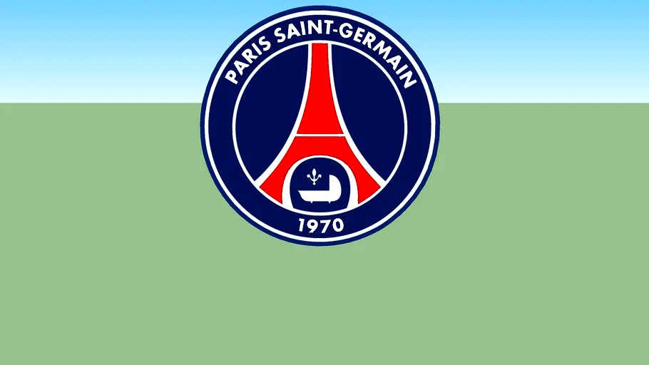 logo football PSG (Paris Saint Germain) 3d model