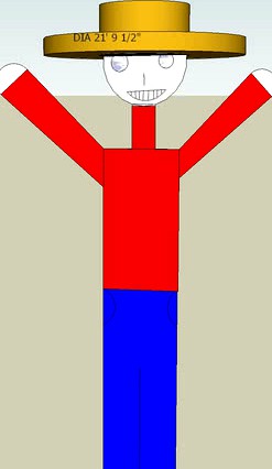 stickman mexican 3d model