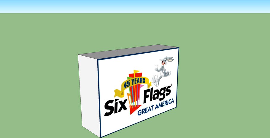 Six Flags Sign 3D model