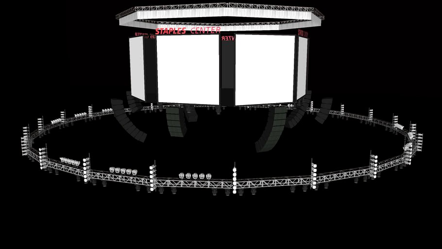 Staples Center Arena WWE Overhead. 3d model