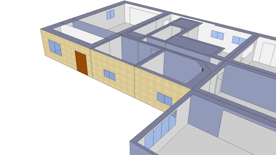 3D Floor Plan of childhood House model
