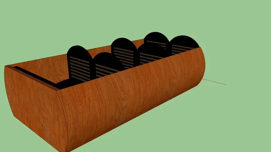 Log Flume Ride Boat 3d model