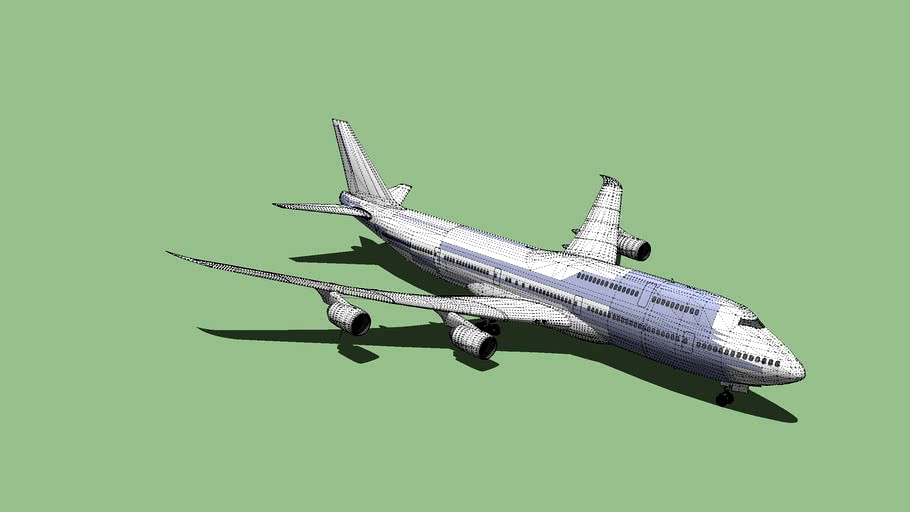 The True Blank Boeing 747-8i{Intercontinental; 1Mb} 3d model
