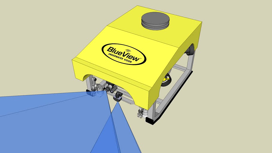 BlueView_DP900_&_MB1350_Mounted_on_ROV 3d model