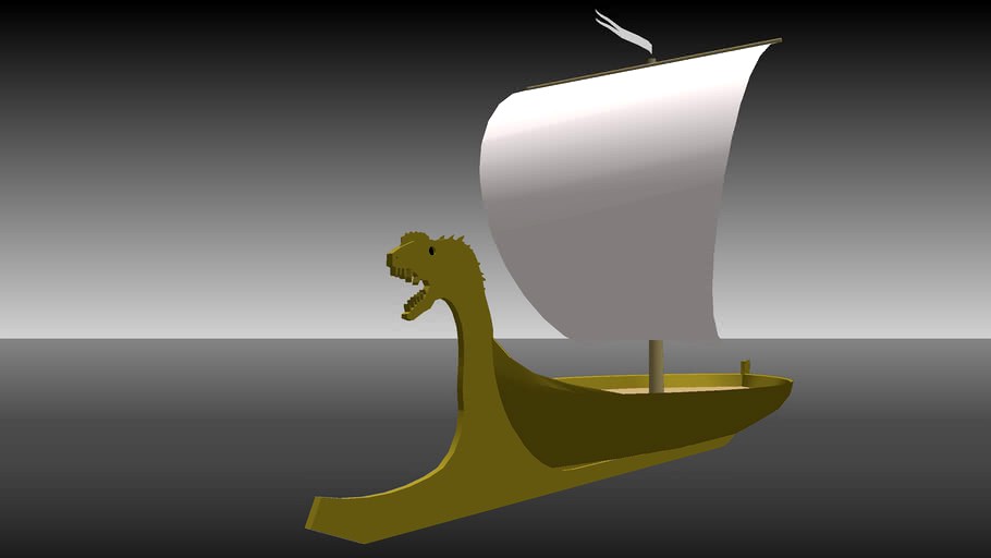 Viking Dragon Ship 3d model