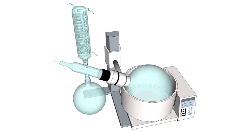 Rotary vacuum evaporator 3d model