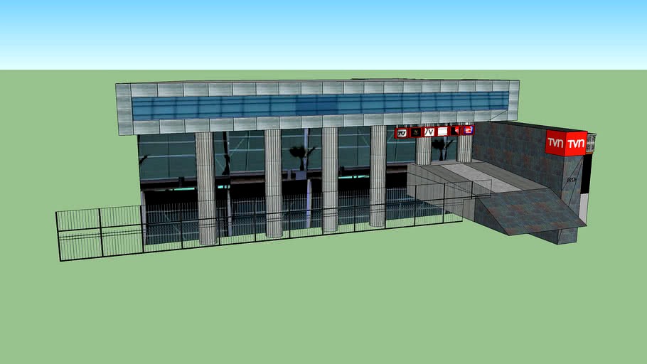 Proyecto TVN - Frontis de Televisión Nacional De Chile TVN 3d model