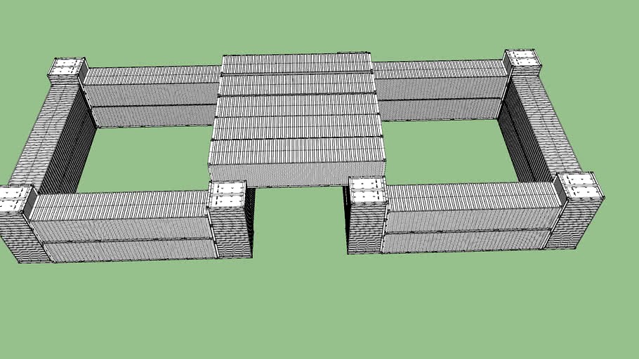SHIPPING CONTAINER CASTLE 3d model