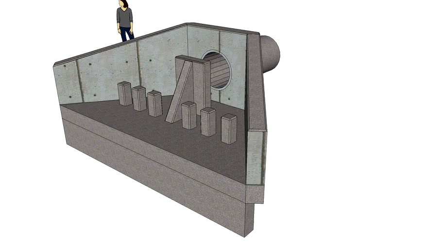 Concrete Outlet Structure 3d model