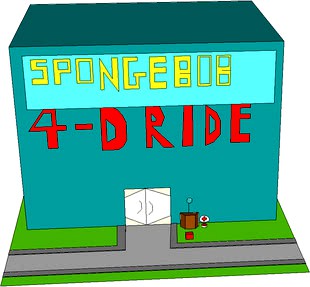Spongebob 4-D Ride (Universal Studios Hollywood) 3d model