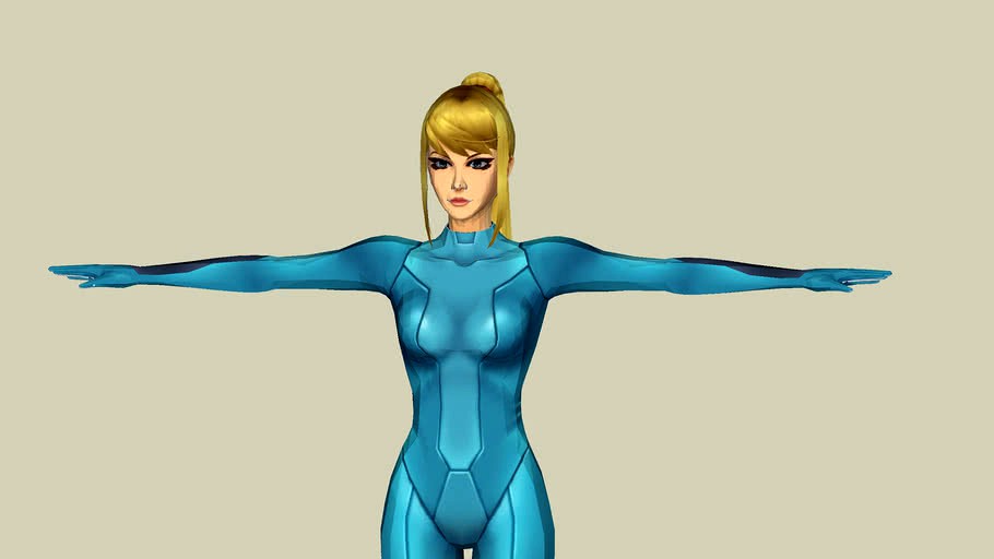 Zero suit samus 3d model