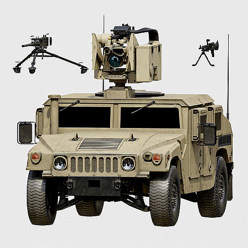 Humvee M1151 CROWS 3d model