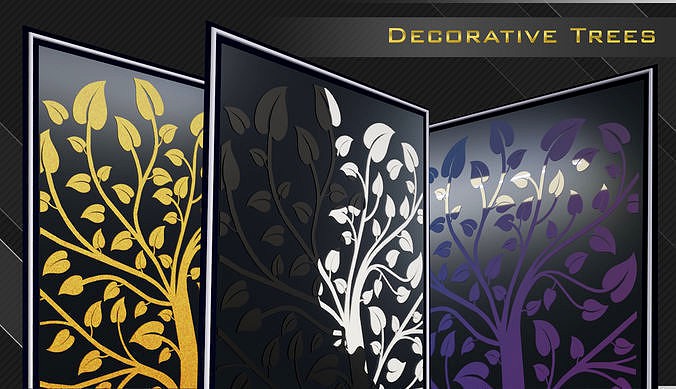 Decorative Trees for Interior 3d model