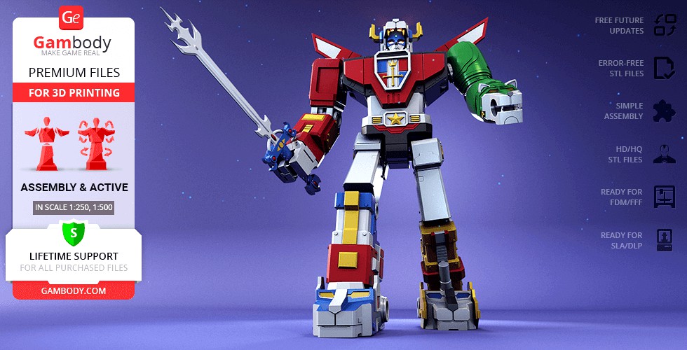Voltron (1984) 3D Printing Model | Assembly + Action