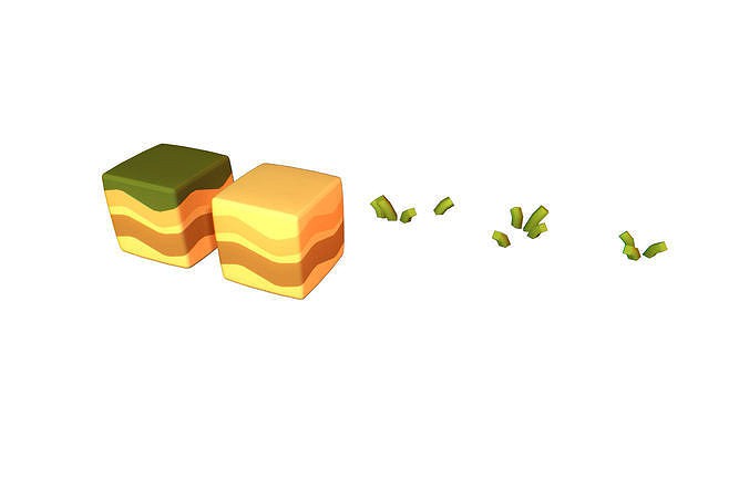 Cube World Ground Block - Proto Series 3d model